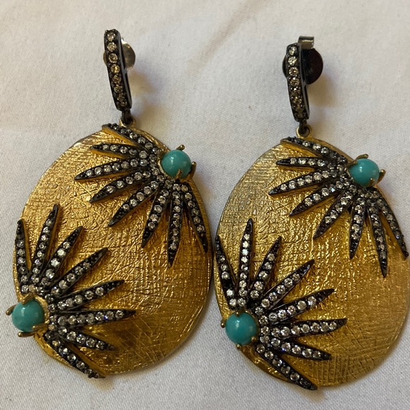Jewelry | Pjm China Gold Tone Starburst Dangle Earrings | Poshmark